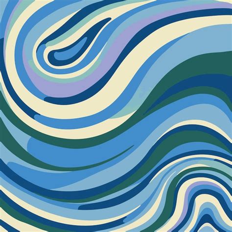 Premium Vector Dynamic Abstract Geometric Illustration Featuring Wavy Undulating Background