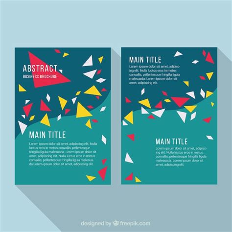 Free Vector Geometric Shapes Of Colors Leaflet