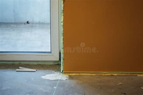 Two Green Laser Lines Smoothly Overlap The Floor Surface Ensuring