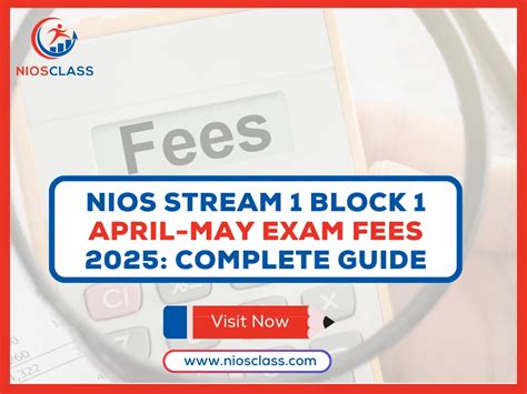 NIOS Stream Block April May Exam Fees Complete Guide