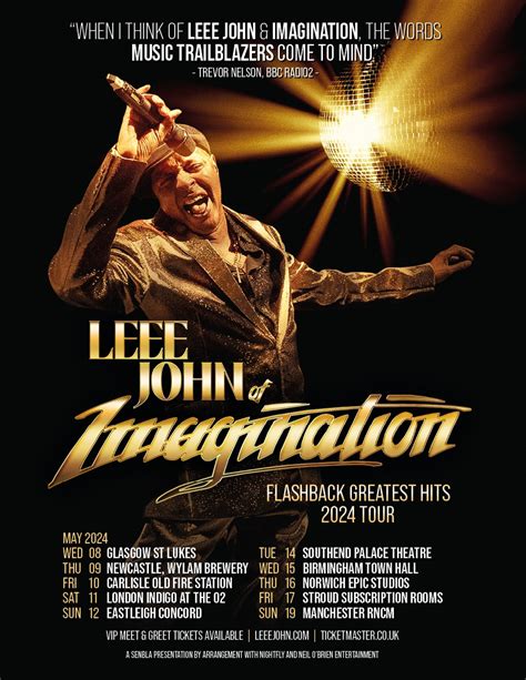 Leee John Of Imagination The Concorde Eastleigh