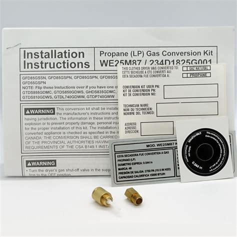 Natural Gas To Propane Conversion Kit For General Electric We25m87