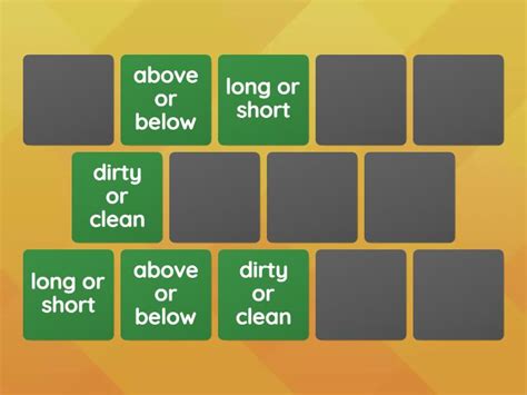 Antonyms Matching Pairs