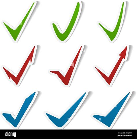 Check Marks Symbols Set Vector Eps10 Illustration Stock Vector Image And Art Alamy