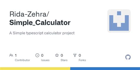 GitHub Rida Zehra Simple Calculator A Simple Typescript Calculator