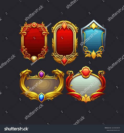 Medieval Game Menu Frames Ui Elements Stock Vector Royalty Free 2233503679 Shutterstock