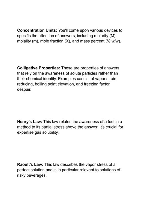 SOLUTION Introduction To Solution Theory In Jee Chemistry Studypool