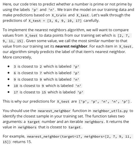 in neighbor classifier py define a