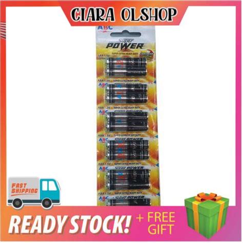 Jual Baterai Abc Super Power Aaa Renceng Isi Pc Battery A Batere Batre Isi Pc Shopee