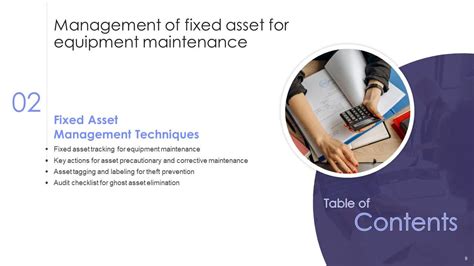 Management Of Fixed Asset For Equipment Maintenance Powerpoint