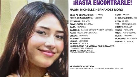 Buscan A Naomi Michelle Hernández Moro De 15 Años Desapareció En