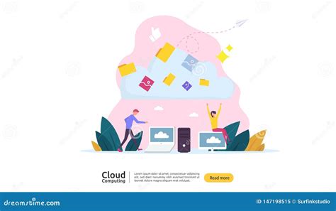 cloud computing concept hosting network service or online database