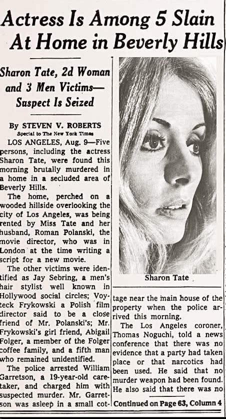 Sharon Tate Crime Scene Artofit