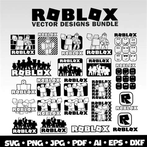 Roblox Svg Bundle Roblox Birhday T Roblox Clipart Gamer T For