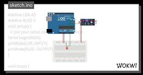 Ldr With Rled Dig2 Wokwi Esp32 Stm32 Arduino Simulator