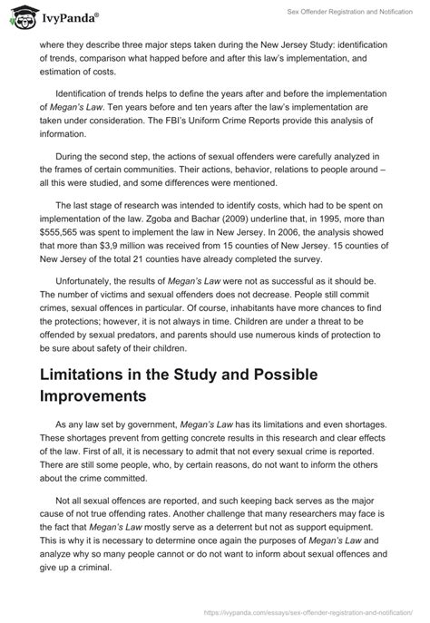 Sex Offender Registration And Notification Words Research Paper Example