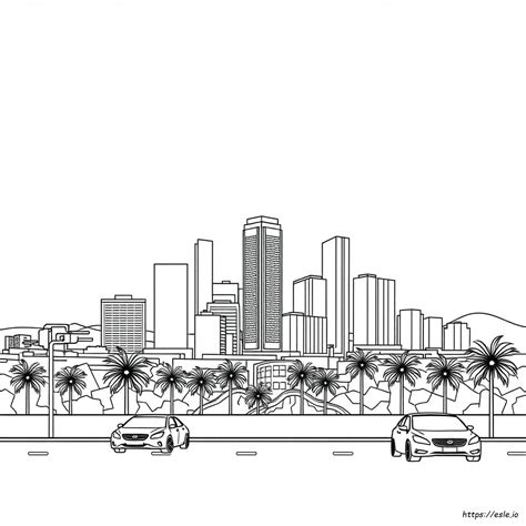 Los Angeles Coloring Pages
