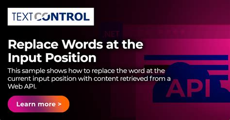 Replace Words At The Input Position With Formatted Content From A Web Api