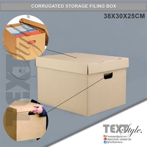 Textstyle Corrugated Filing Box Storage Container Office Filing Box File Box Legal Size
