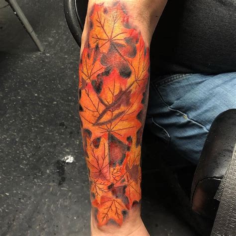 22 Gorgeous Fall Leaves Tattoos Perfect For Those Who Love This Season