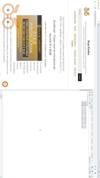 Javascript If E Else Usando Dado Booleano Seja Coder Shorts