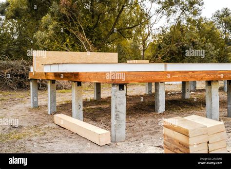 Building Construction Of Wooden Frame House Made Of Sip Structural Insulated Panels Osb