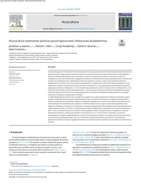 2021 Barton Etal Efficacy Of Chemical Treatments For Acropora Eating