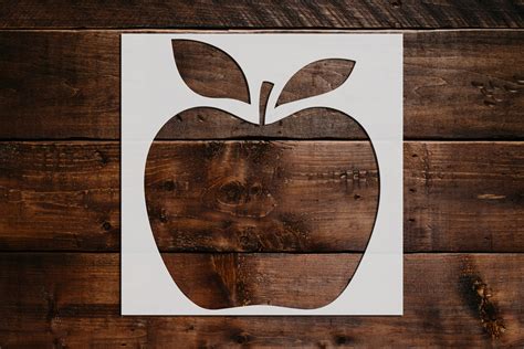 Apple Stencil Art And Wall Stencil Stencil Giant