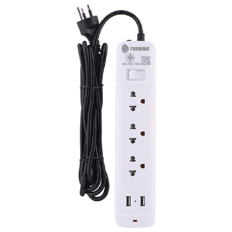 รางปลั๊กไฟ มอก โตชิโน รุ่น So 33usb 3 ช่อง 2usb 1 สวิตช์ 3 เมตร