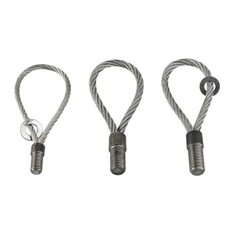 Galvanized Steel Wire Rope Threaded Lifting Loop For Precast Concrete