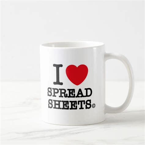 Excel Spreadsheet Mug Throughout I Heart Spreadsheets Mug Stunning How