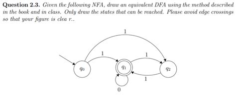 Solved Question 23 Given The Following Nfa Draw An