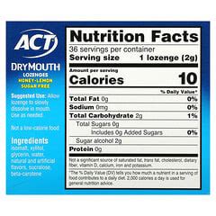 Act Dry Mouth Lozenges With Xylitol Honey Lemon 36 Lozenges