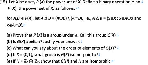 Solved Let X Be A Set P X The Power Set Of X Define Chegg Com