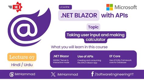 Taking User Input And Creating Calculator In Blazor Lec 07 Urdu