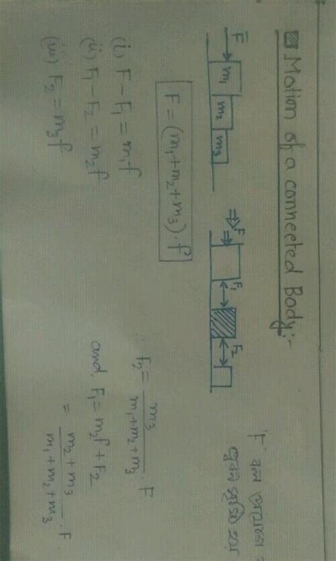 3 Three Identical Blocks Each Having A Mass M Are Pushed By A Force