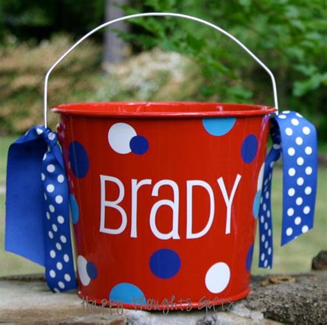 Personalized Easter Egg Hunt Bucket 5 Quart Red