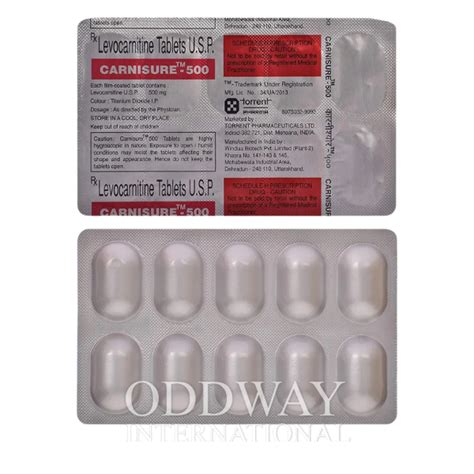 Levocarnitine 500 Mg Tablet Find Lowest Price Online