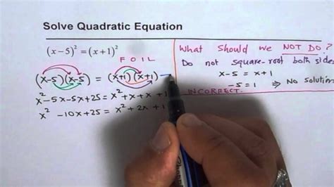 Common Mistakes In Quadratic Equation