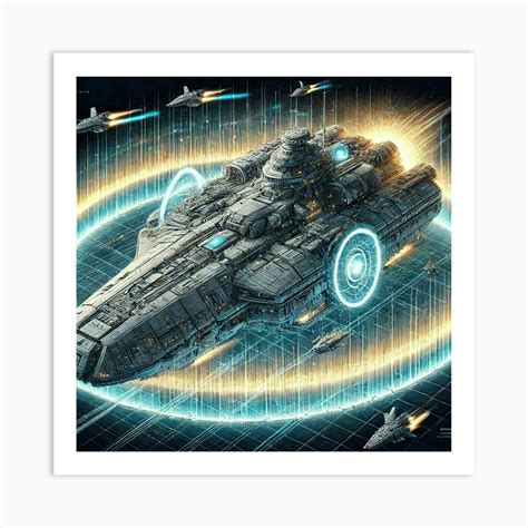 Juggernaut Class Carrier Advanced Shielding Iron Commonwealth Art Print By Acedragon Fy