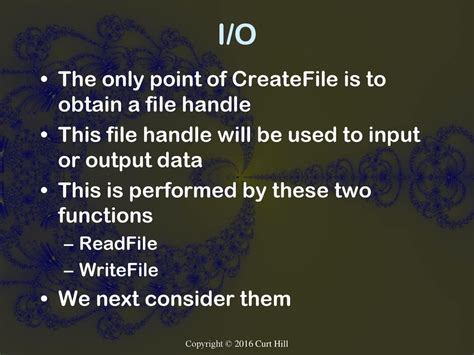 windows apis file processing copyright © 2016 curt hill ppt download