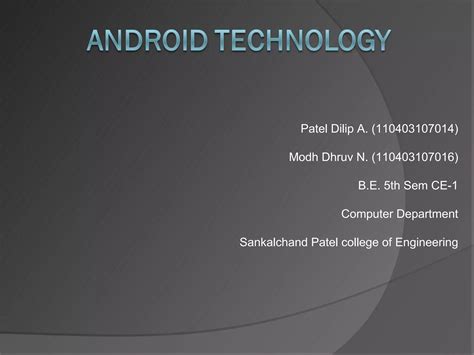 Android Technology Ppt