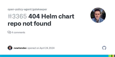 404 Helm Chart Repo Not Found · Issue 3365 · Open Policy Agent