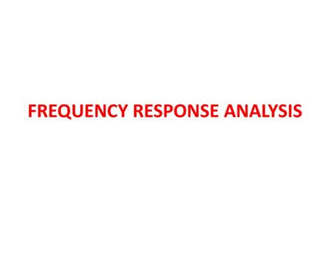 Frequency Response Analysis Pdf