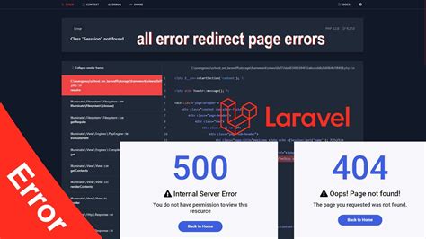 create error handler redirect errors page laravel youtube