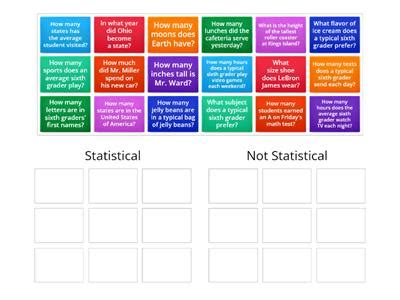 Statistical Questions Teaching Resources