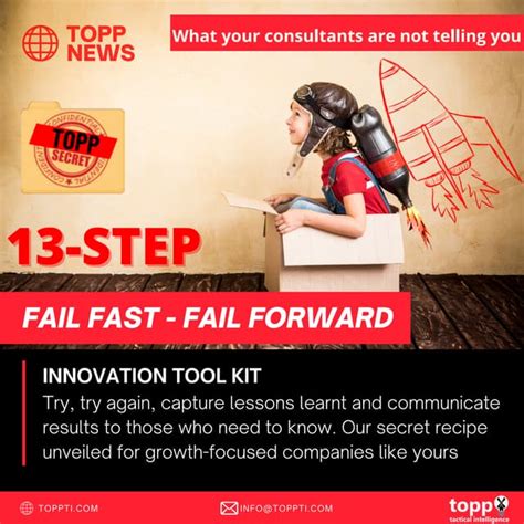 13 Steps To A Fail Fast Fail Forward Work Culture Pdf