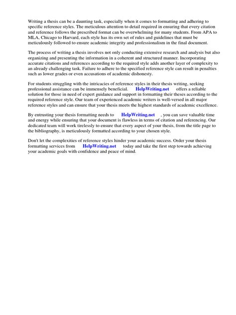 Reference Style Thesis Download Free Pdf Citation Thesis