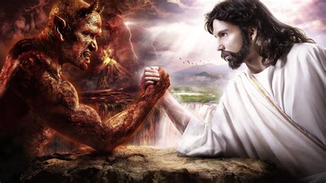 Jesus Fights With Satan Hd God Wallpapers Hd Wallpapers Id 63015