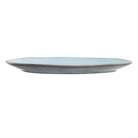 Organic Oval Dinner Plate Stoneware 122x945x098in Breeze